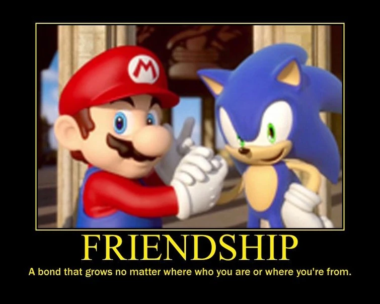 Sonic and Mario's Friendship Rivalry. (Sonic Meme#1) | Fandom