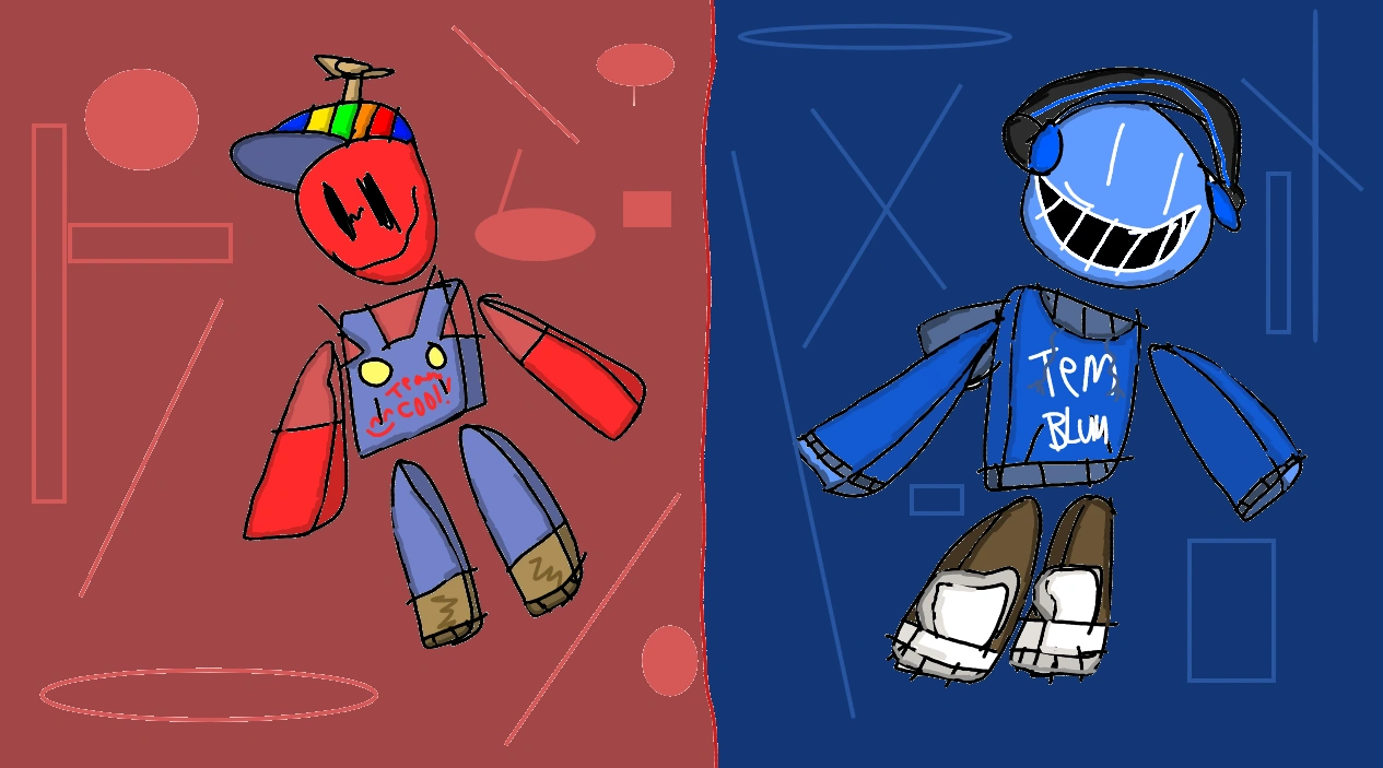 Made some fanart abt my headcannon designs for c00lkidd and bluudud. Might do pr3typriincess ...