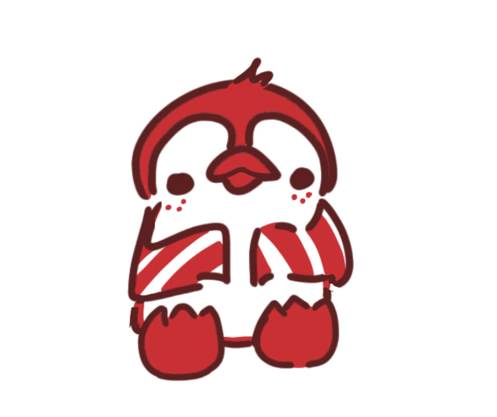Peppermint penguin doodle | Fandom