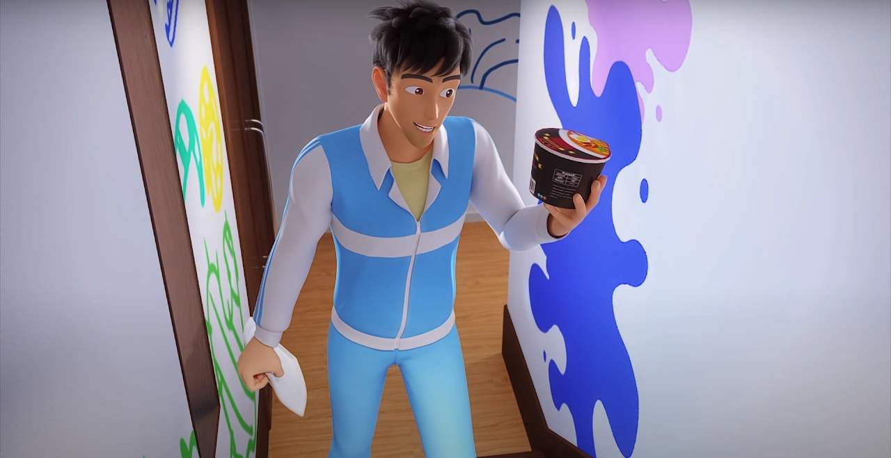 Uncle Doori thinking about eat the noodles. | Fandom