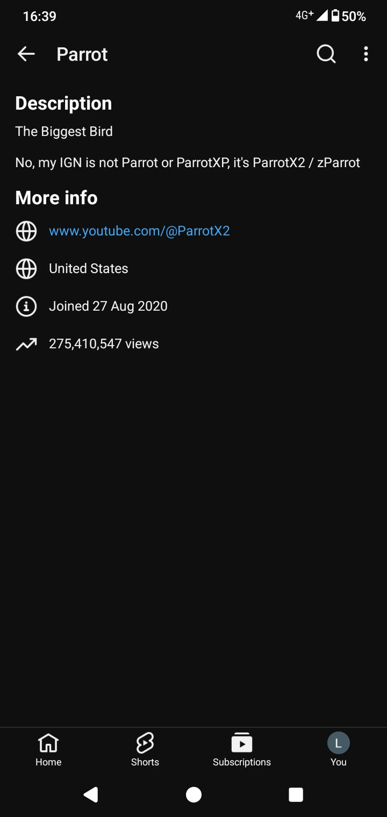 Parrot's description changed | Fandom