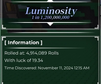 Kind of late to post, but do I have the first raw luminosity? | Fandom