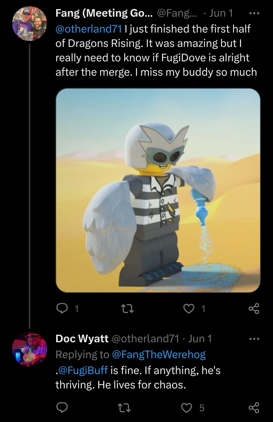 Good news for all Fugi-Dove fans out there | Fandom