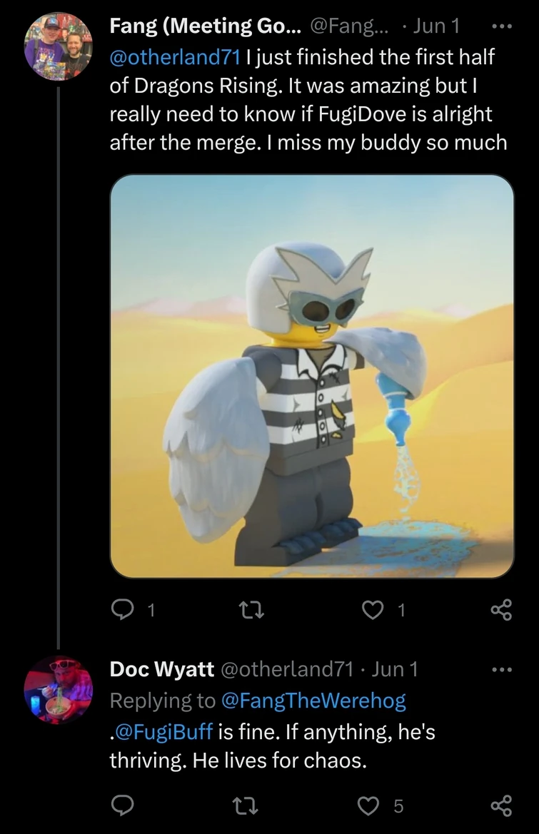 Good news for all Fugi-Dove fans out there | Fandom