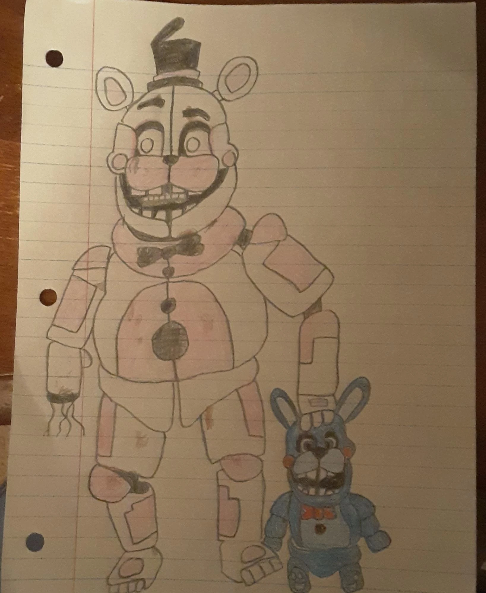 Funtime Freddy but Bon-Bon is standing on his own and Funtime Freddy is ...