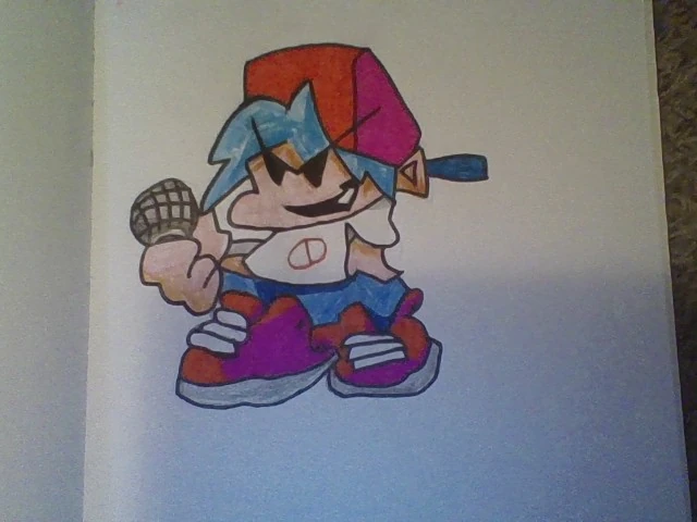 My attempt at drawing an fnf character. | Fandom