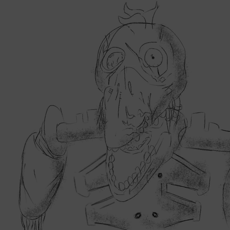 Sketch of my fnaf oc, Ash Chica | Fandom