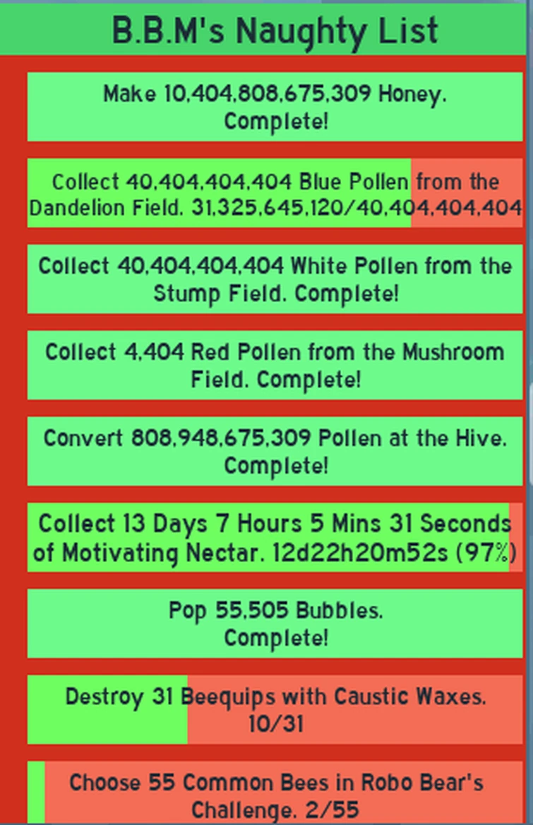 BBM quest day 2/7 progress | Fandom