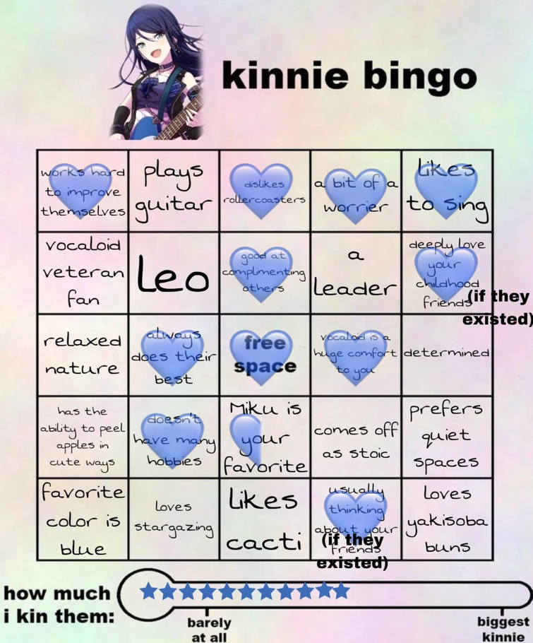 Doing Kinnie Bingos Part One!! Leo/Need~ | Fandom