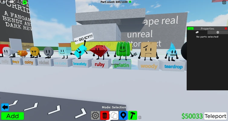 made some pretty cool 3d bfdi models in roblox | Fandom