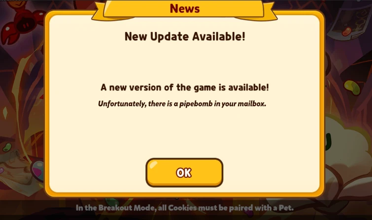 My Ovenbreak update notice is hitting a bit different | Fandom