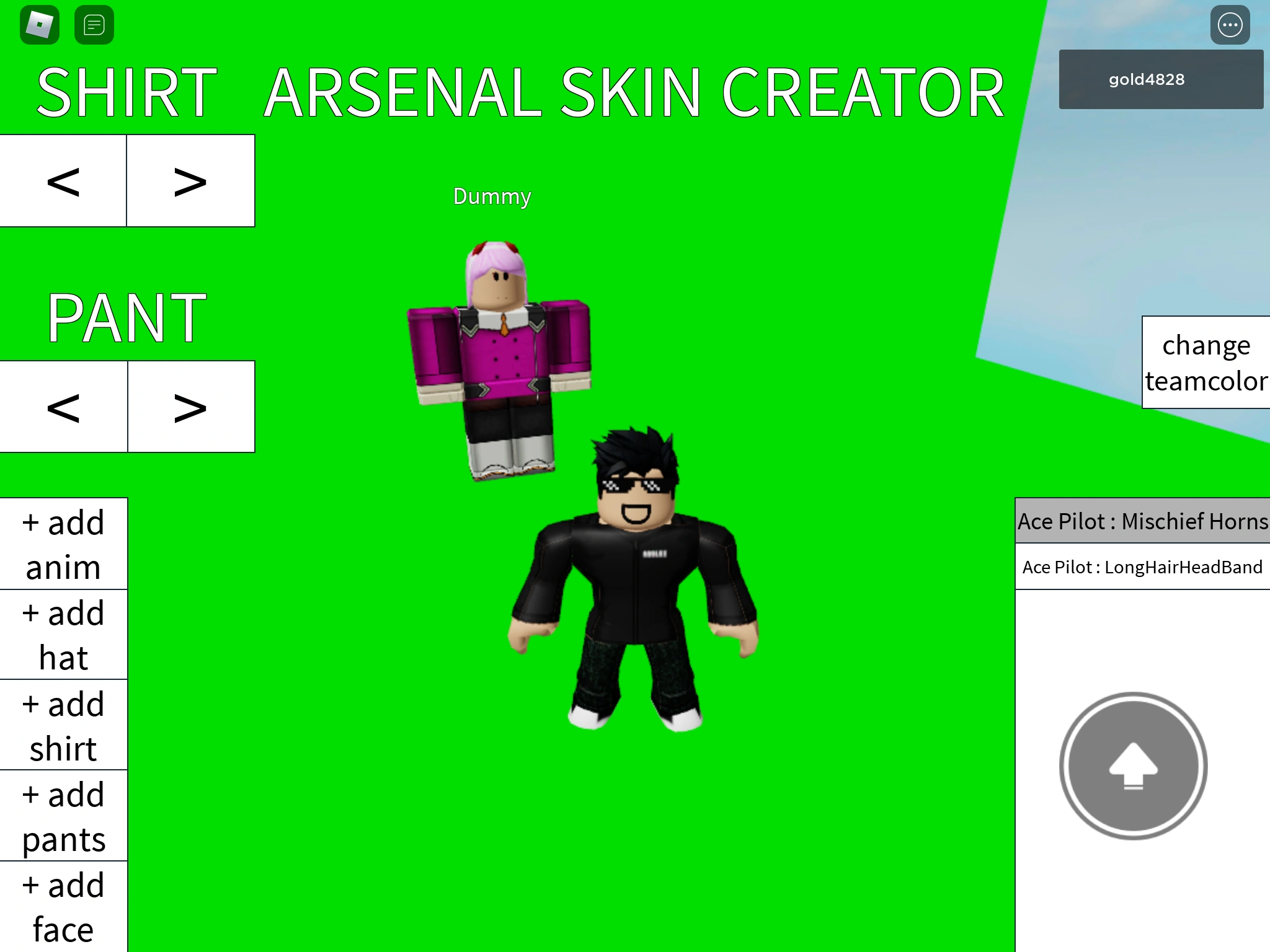 When you make 02 in Arsenal skin creator | Fandom