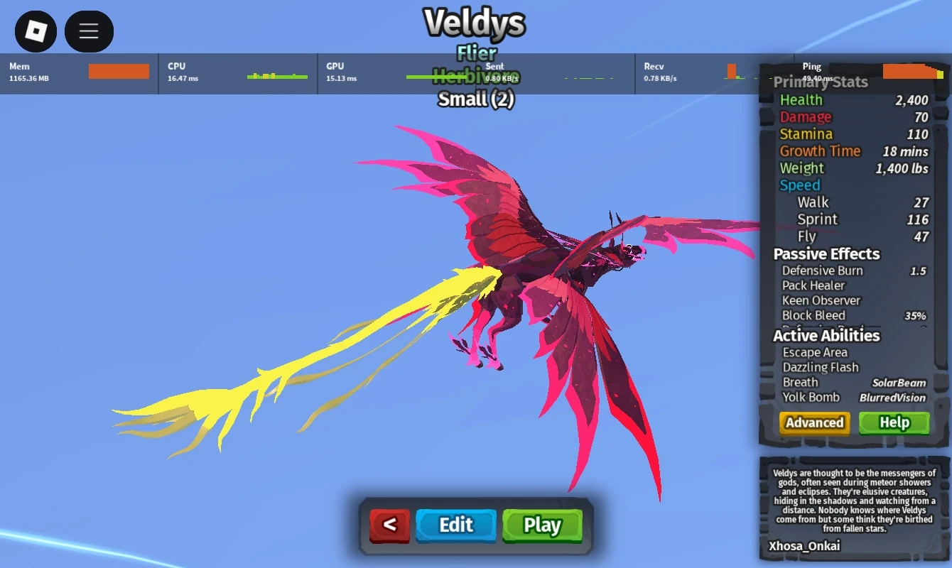 oouugh my god they still havent fixed veldys' glowtail im going to ...