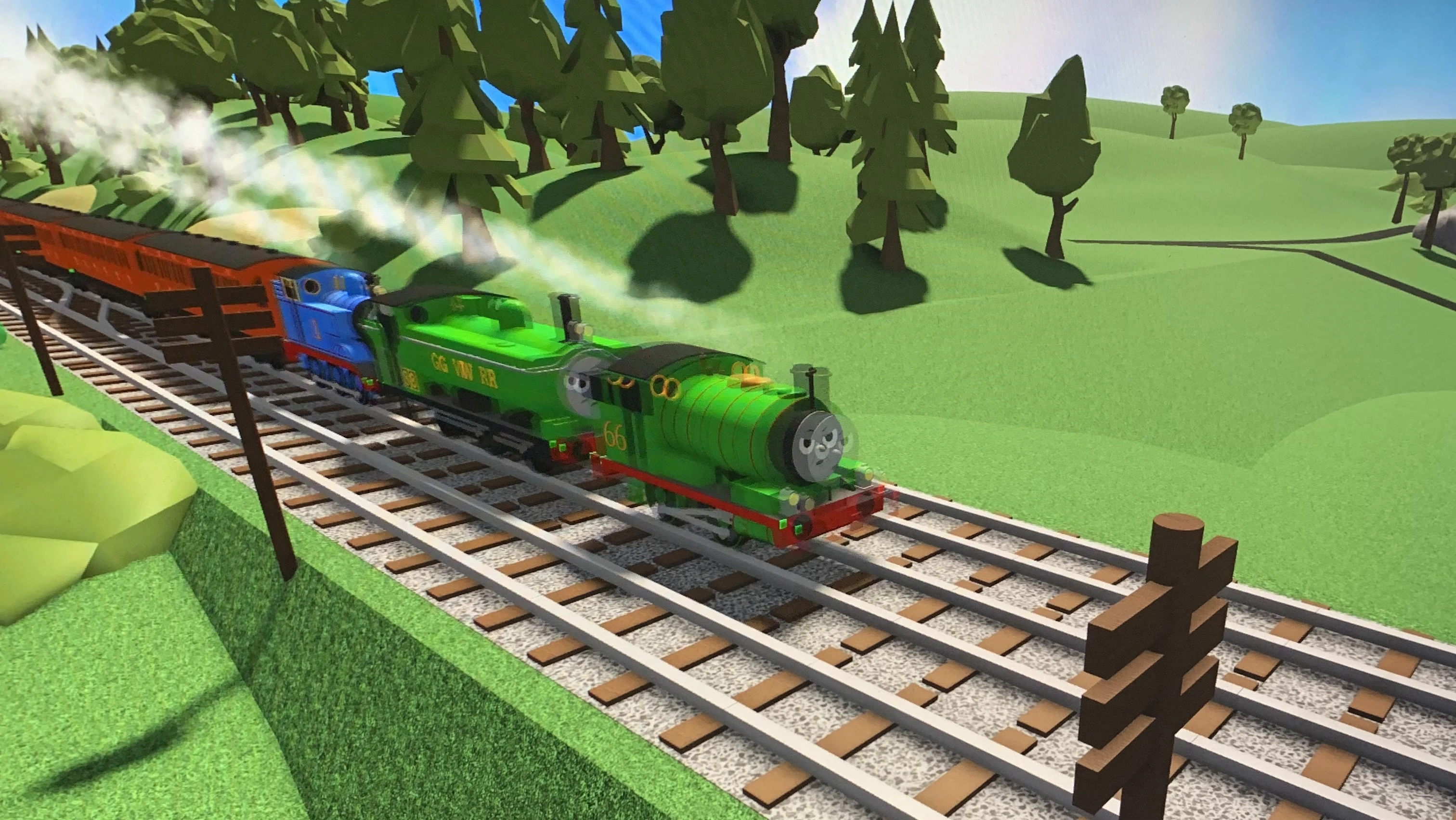 “A frame from CCTV footage showing NWR 6, NWR 8, and NWR 1 pulling a ...