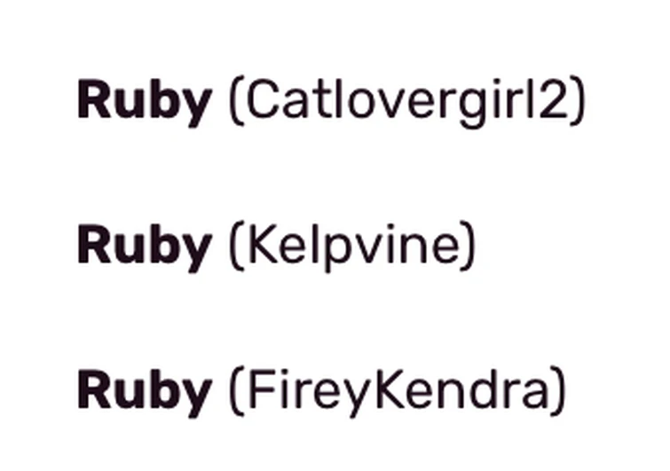 Ruby, Ruby, and Rue(by) | Fandom