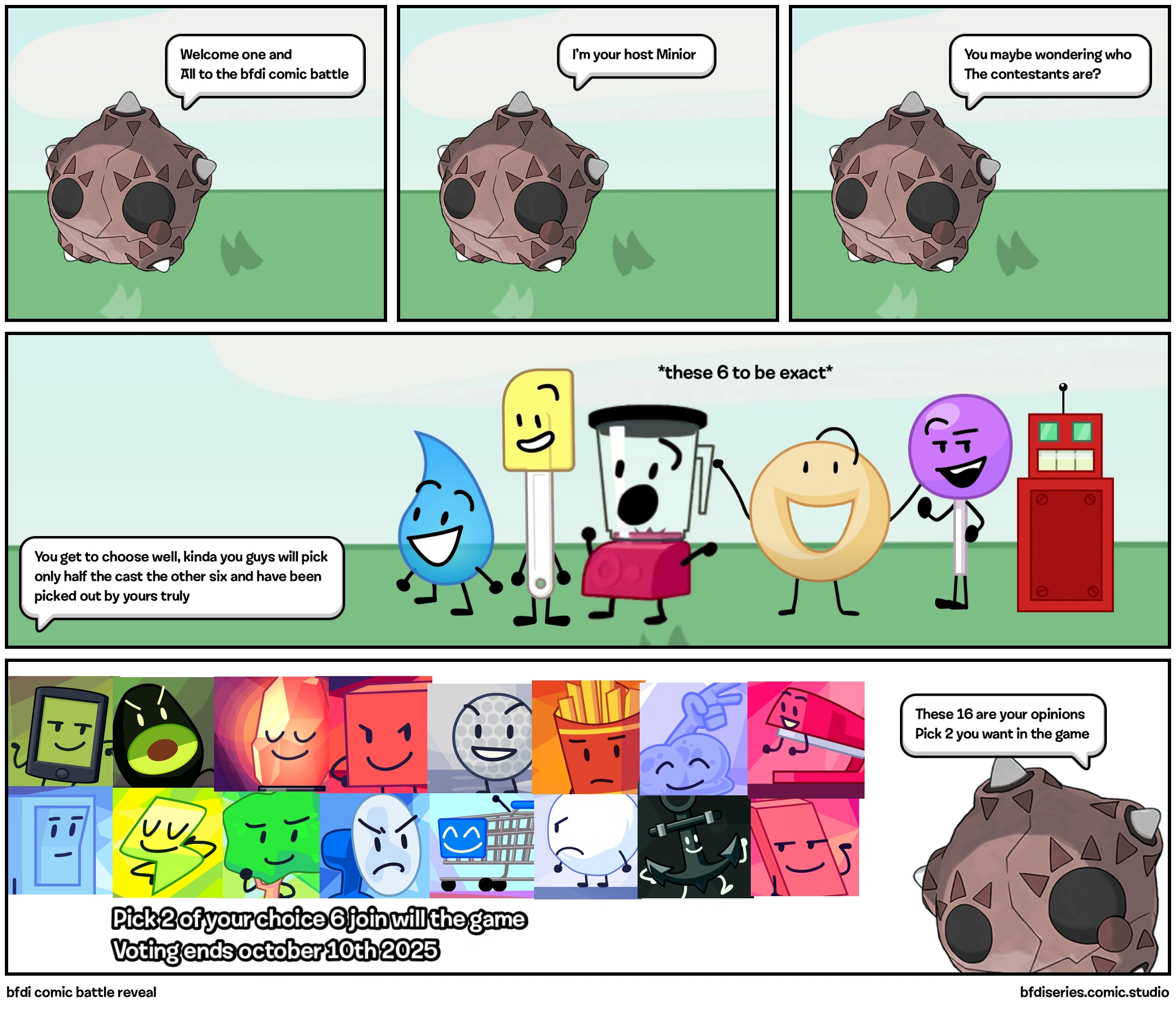 bfdi comic battle Reveal (and cast vote) | Fandom