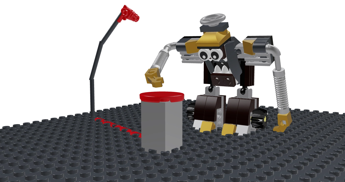 jinky presses a button that says "button that slices jinky into pieces ...