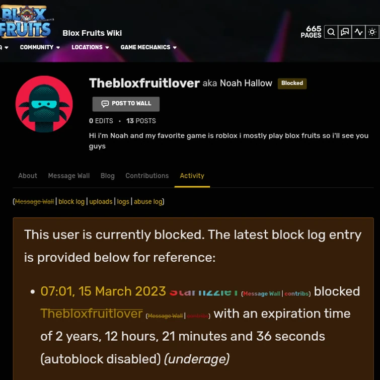 I was watching block logs and the annoying guy got a 1 month ban. Time ...