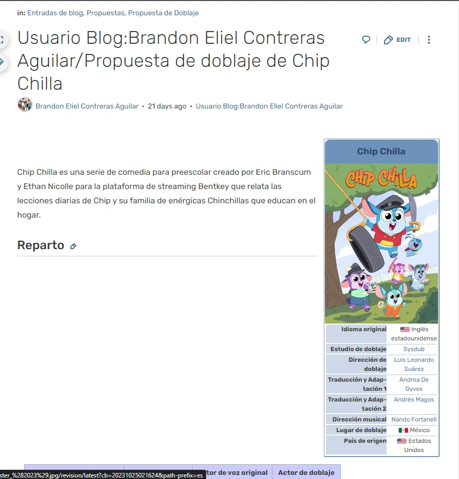 Chip Chilla (propuesta de doblaje) | Fandom