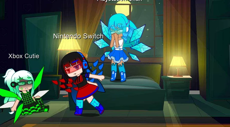 A scrapped and very short comic of the Console Girls | Fandom