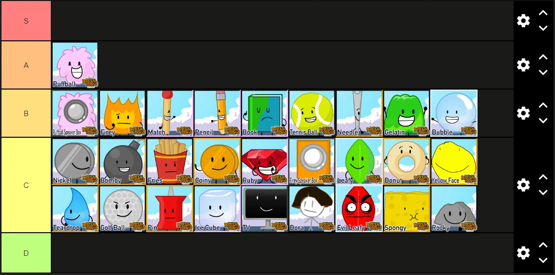 Rewatching BFDI to fix my tierlist: 8 | Fandom
