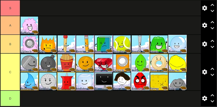Rewatching BFDI to fix my tierlist: 8 | Fandom