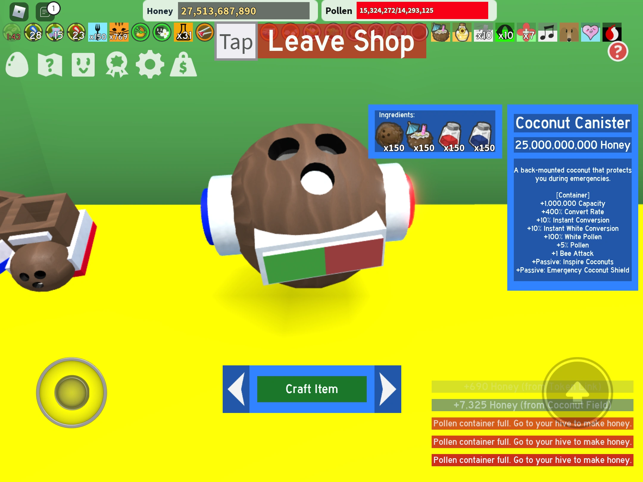 +1 Coconut Canister! | Fandom