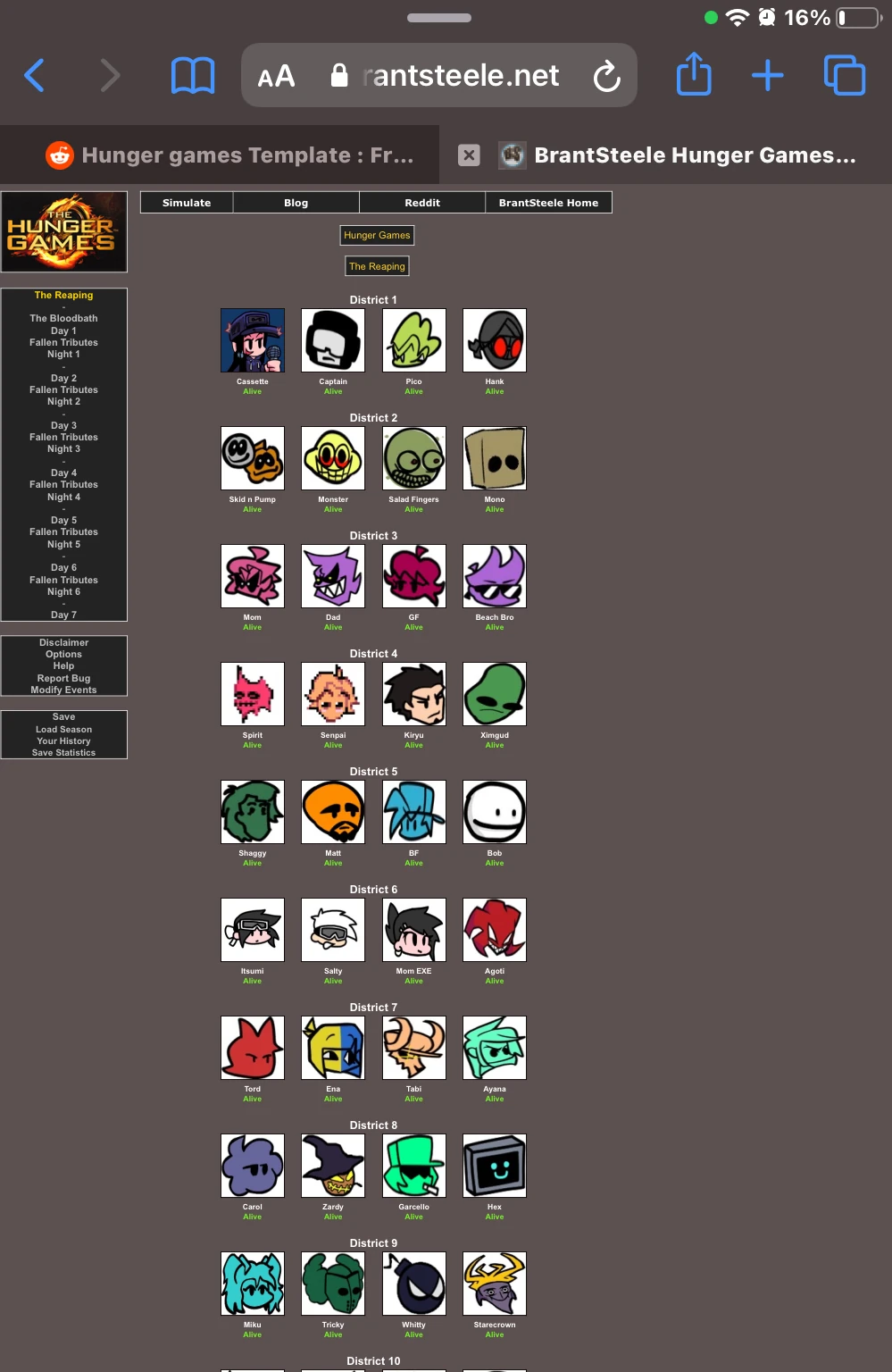 Hunger games chart | Fandom