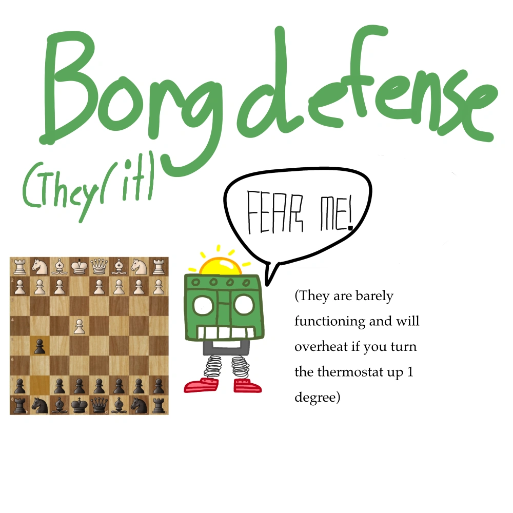 Turning chess openings into ocs #1: Borg Defense | Fandom