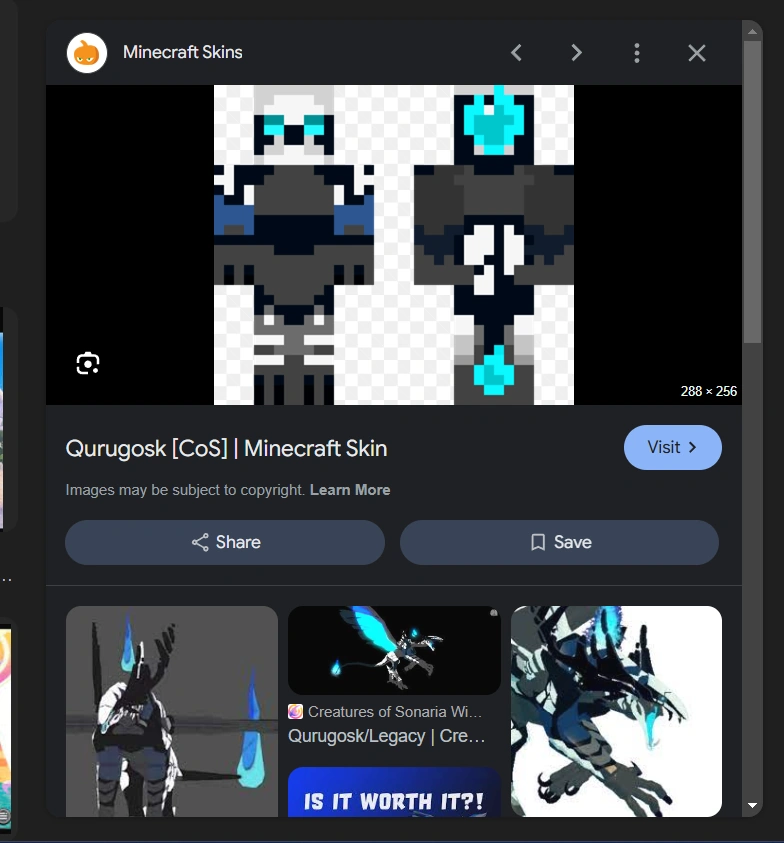 Today i found out there is a minecraft qurugosk skin | Fandom