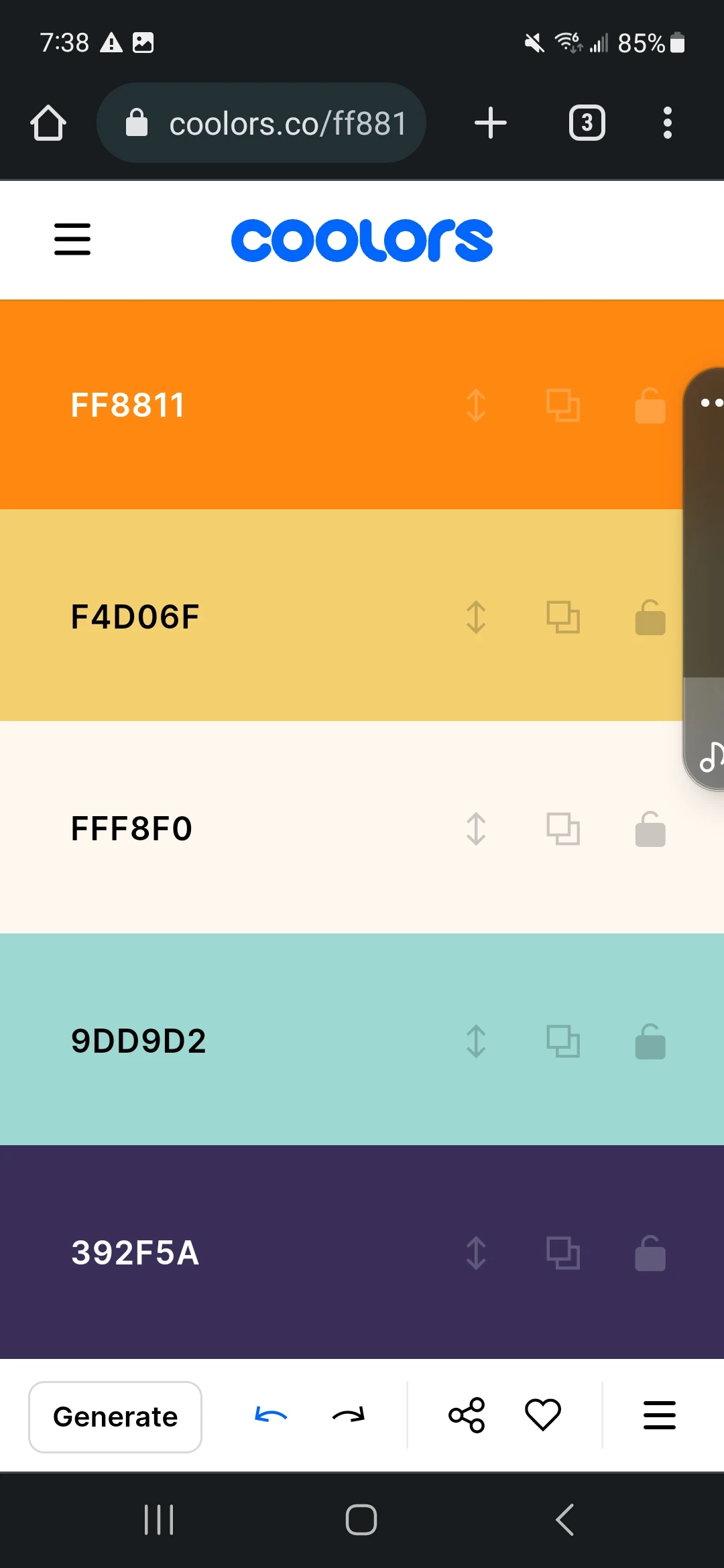 I WAS JUST LOOKING FOR COLOR PALLETTES AND DIT GENERATED THE AROACE ...