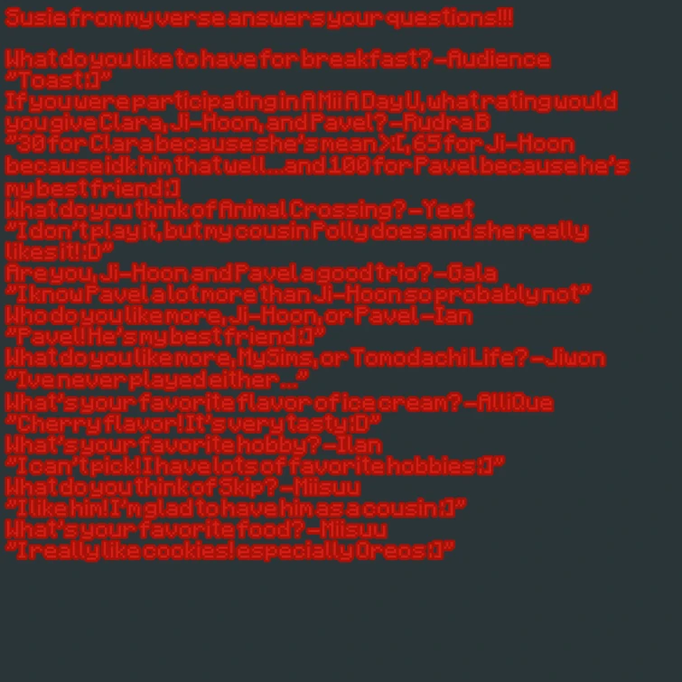 Susie answers your questions | Fandom