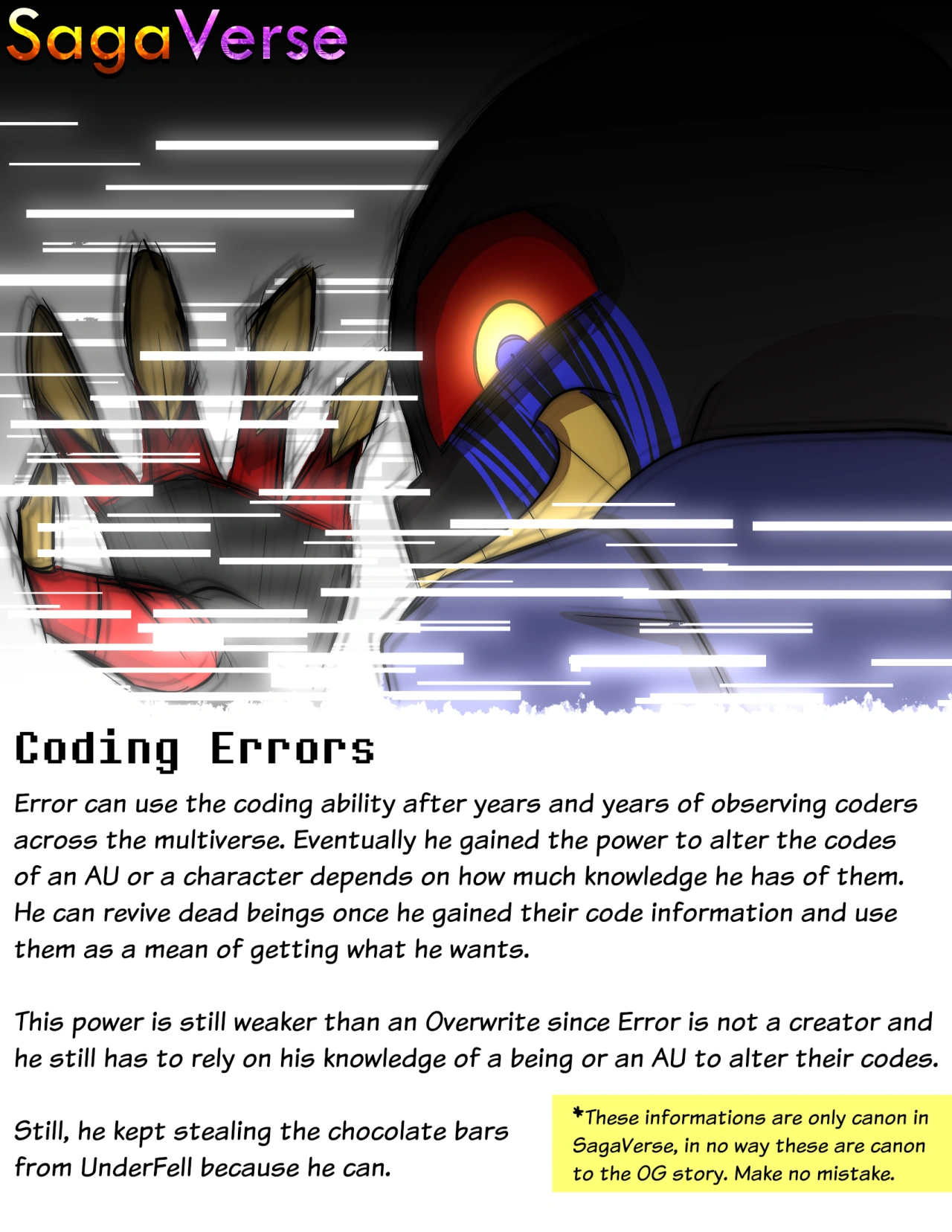 How would be if Sagaverse Error became a student of Error404? | Fandom