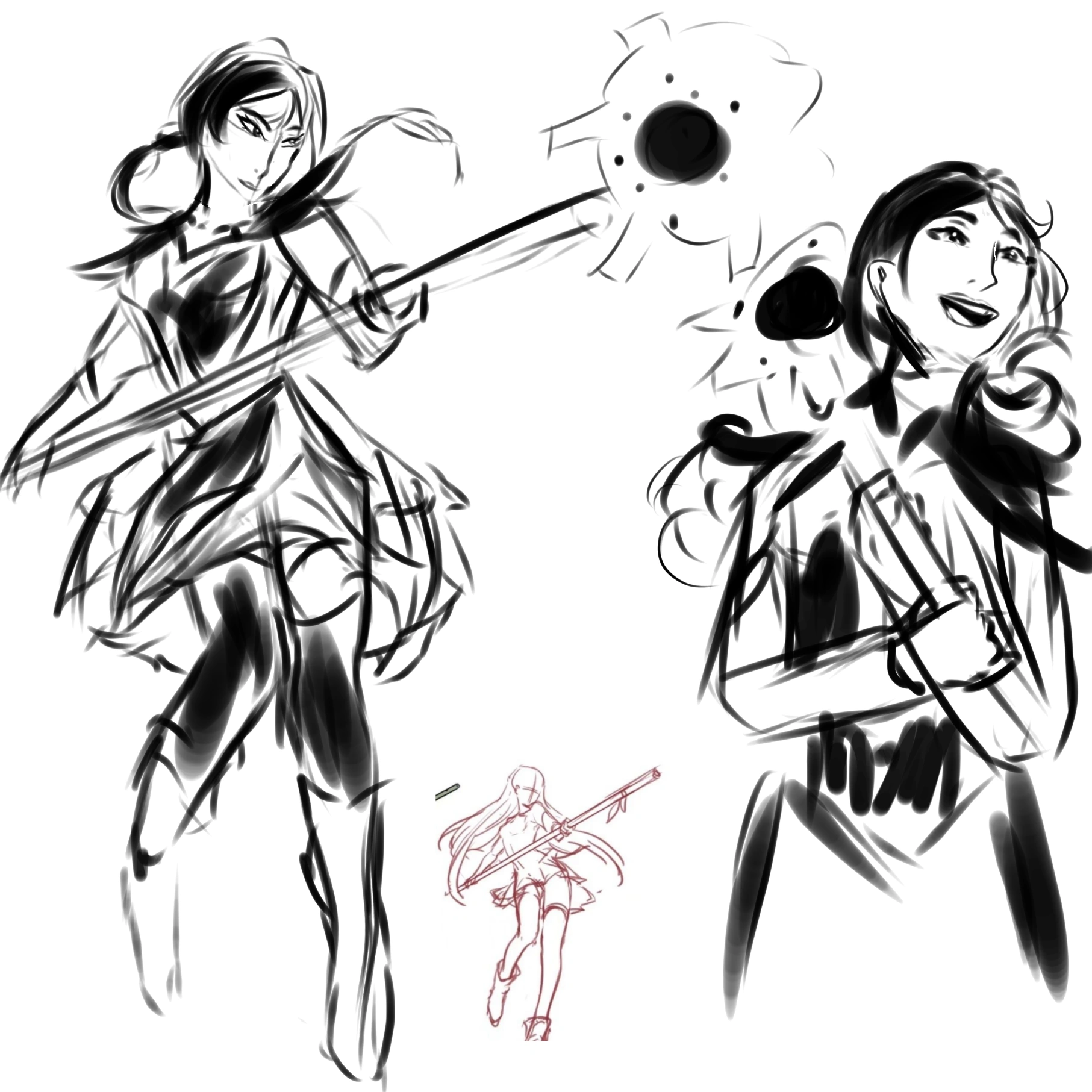 Wanted to try drawing more poses so here are some sketches I made | Fandom