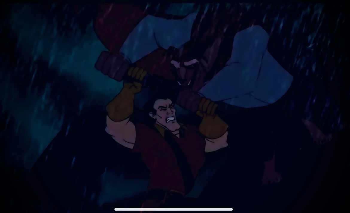 Gaston fight the beast | Fandom