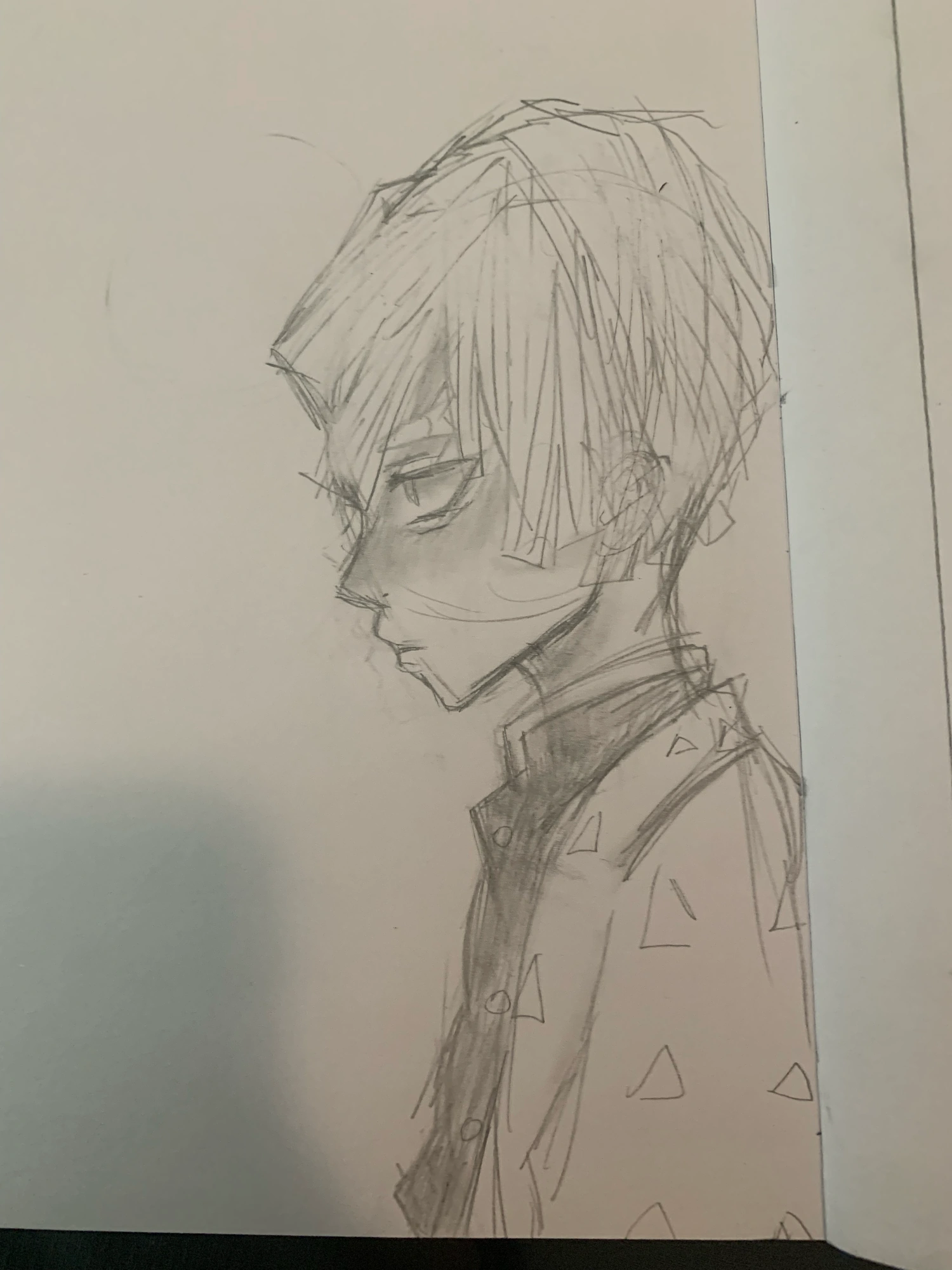 Found this random Zenitsu side view in one of my sketchbooks | Fandom