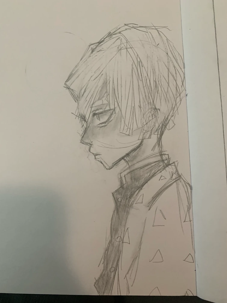 Found this random Zenitsu side view in one of my sketchbooks | Fandom
