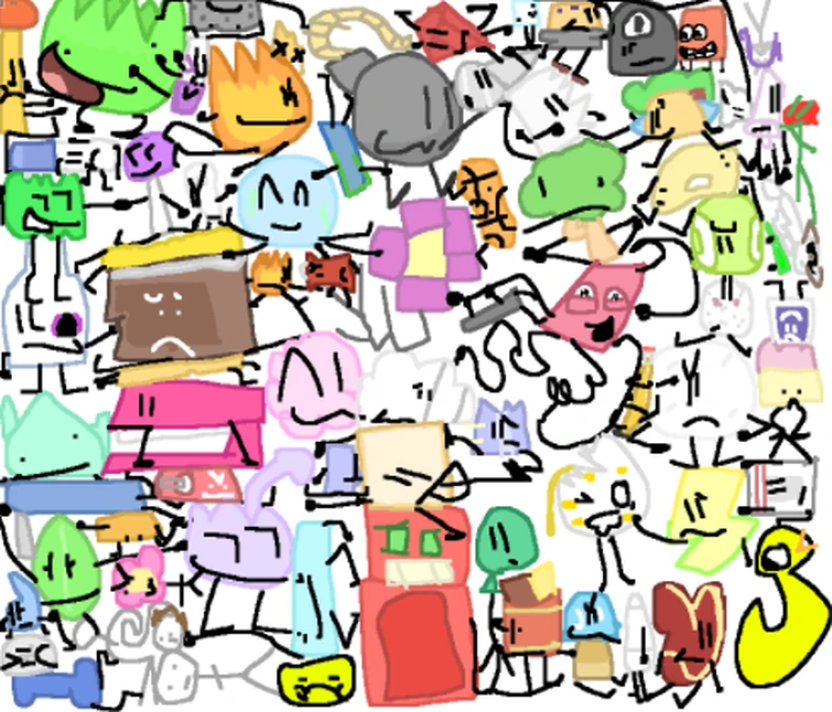 ok there i added the bfdi mini characters | Fandom