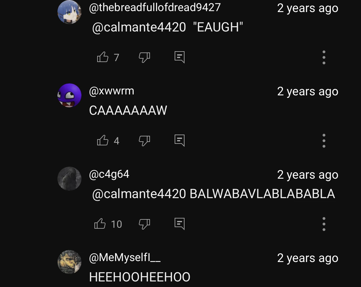YouTube comments having a stroke | Fandom