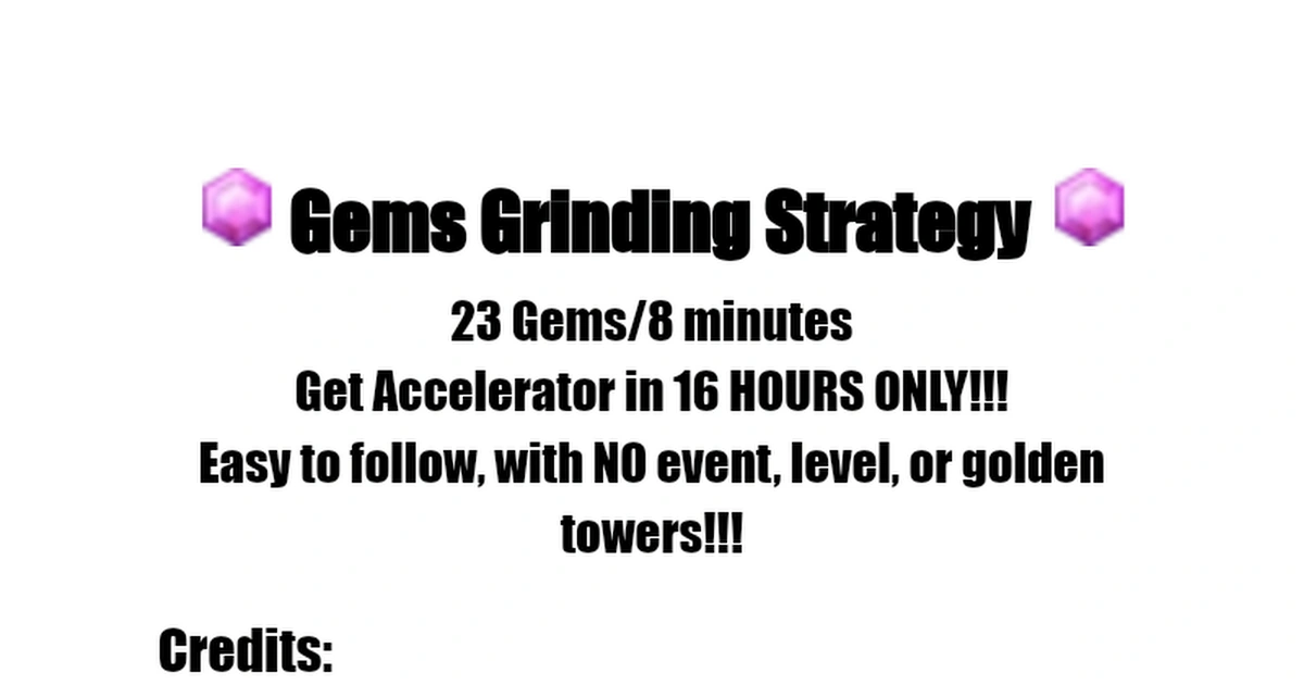 UPDATED!! New solo gem grinding strategy. Get accelerator, engineer and ...