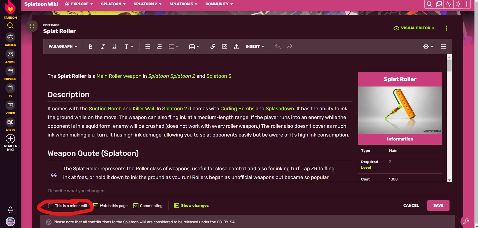 Minor edits | Fandom