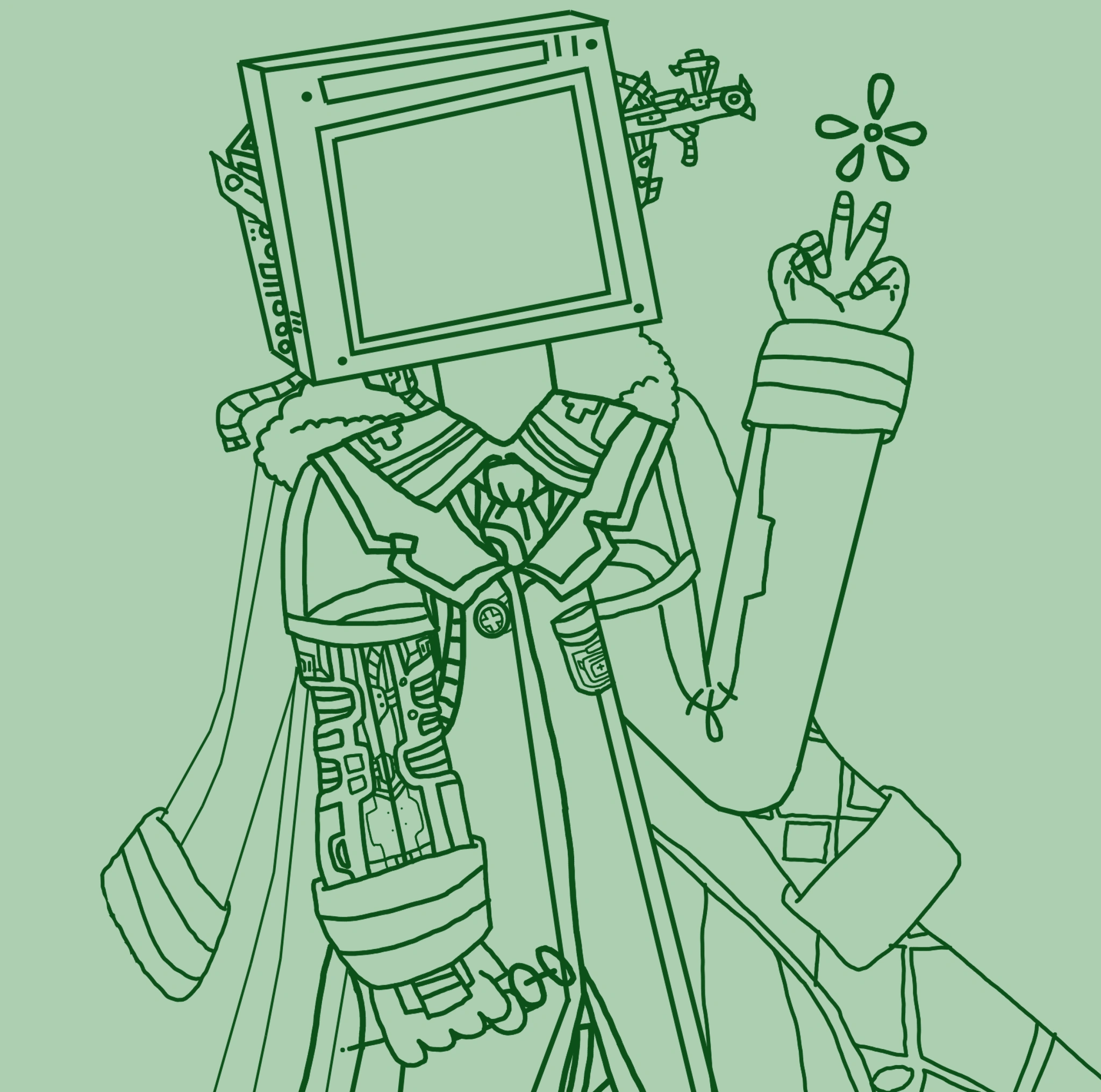day 1 of working to redraw oc computerman | Fandom