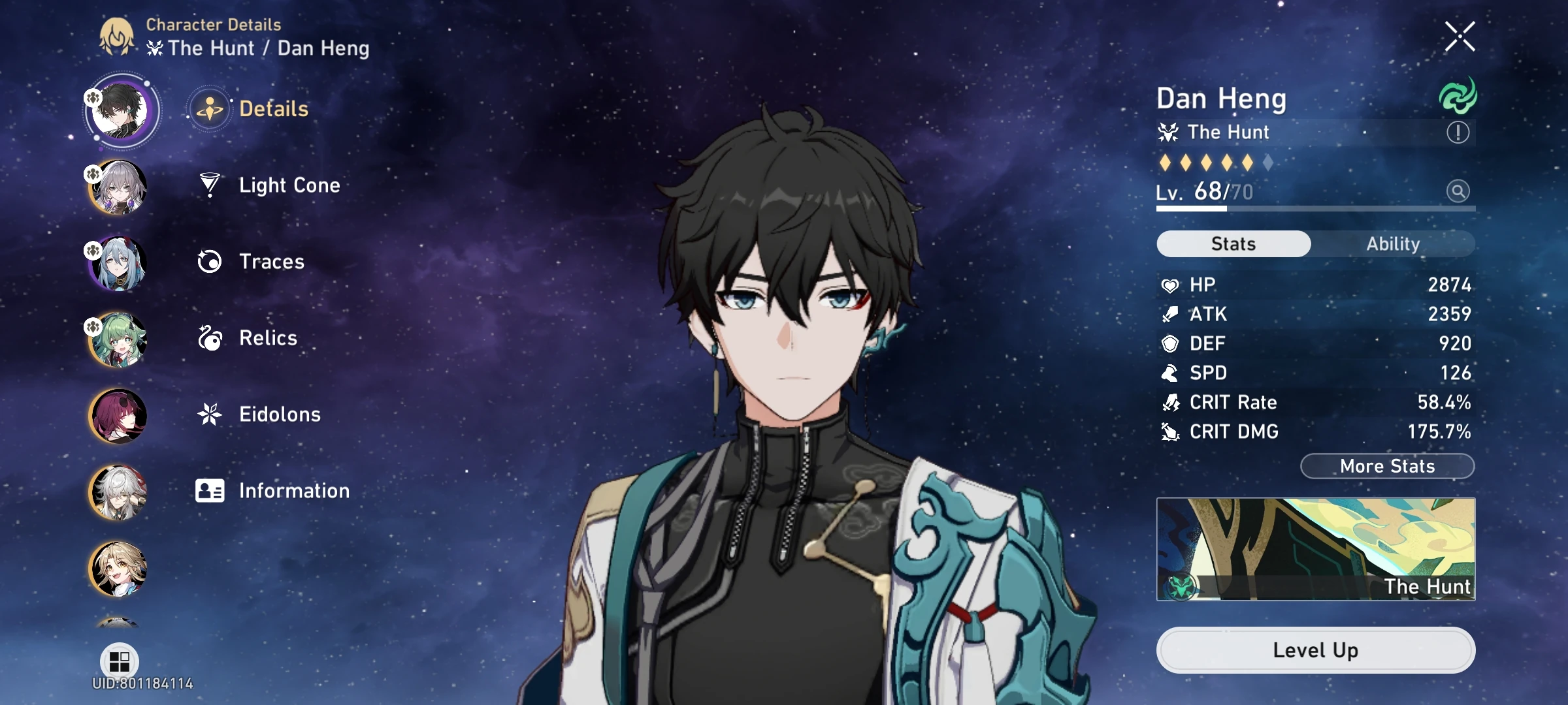 I originally built Dan Heng as /j but at this point it's starting to ...