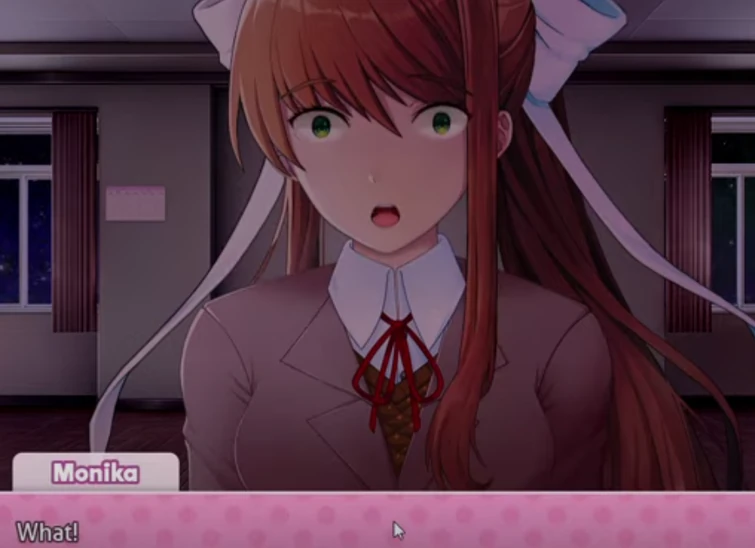You might not find this interesting but I just rickrolled Monika in the ...