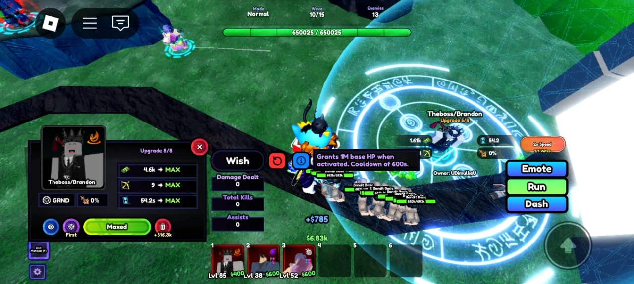 Hello. Today i played als and found admin. He gave me this units called "Theboss/Brandon" | Fandom