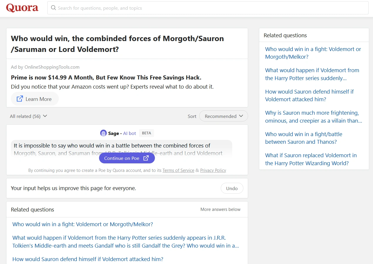 A cringy post found on Quora | Fandom