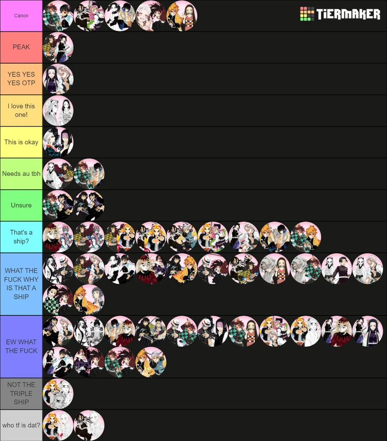 KNY Ships Tier List(not in order) | Fandom