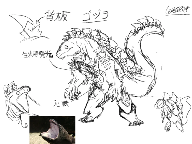 haven't posted in a while. here's a 20 min doodle of my godzilla ...