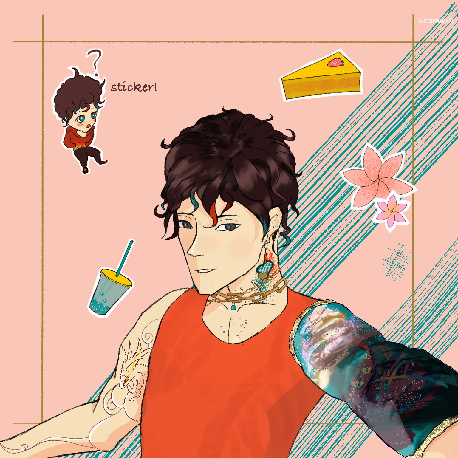 bisexual disaster (happy pride month) | art | Fandom