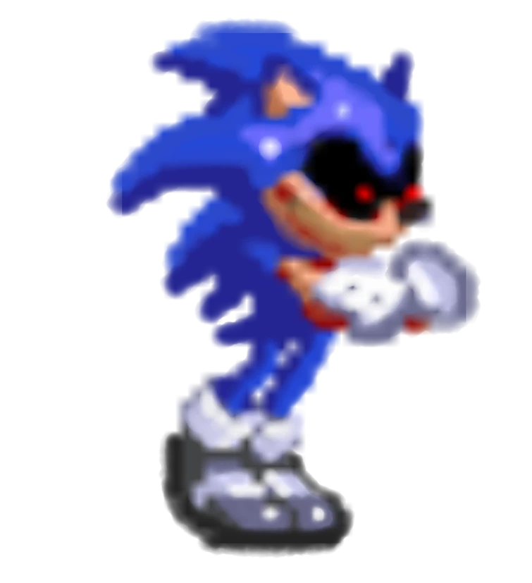 Oil painting of SONIC.EXE (looks bad, because I made it in Paint 3D ...